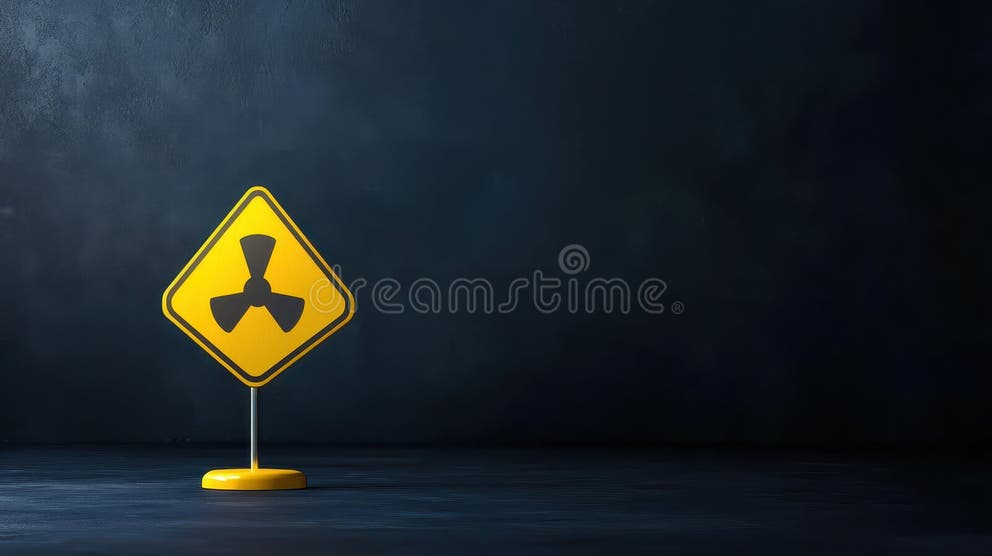 Bright Yellow Caution Sign Against a Dark Background, Visual Guide for ...