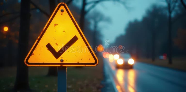 Bright Yellow Check Engine Symbol on a Warning Sign , Engine, Check ...