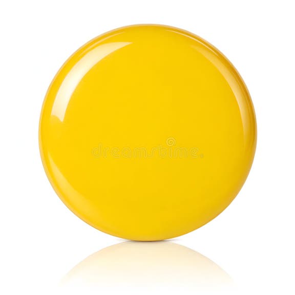 Bright Yellow Circular Object Reflecting Light Stock Illustration ...