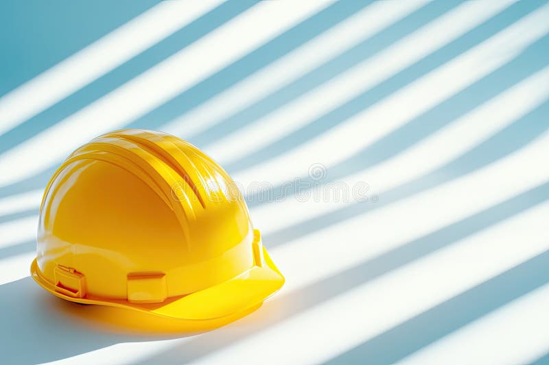 Bright Yellow Construction Helmet Resting Surface Stock Photos - Free ...