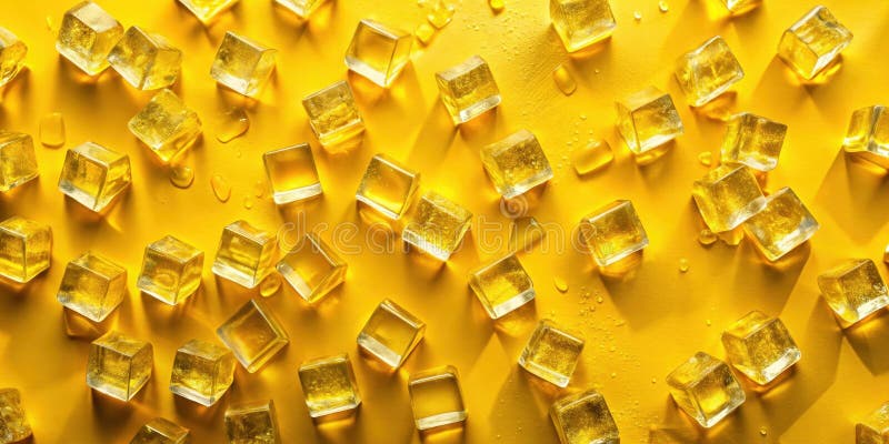 Bright Yellow Cubes Scattered on a Vibrant Surface. Generative AI Stock ...