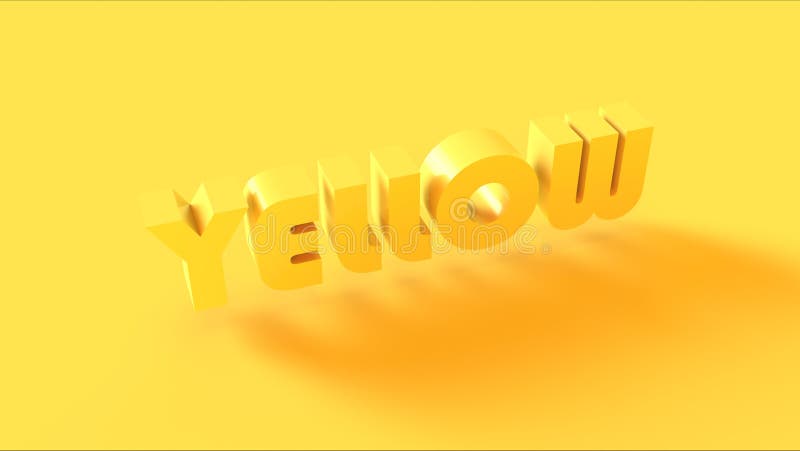 Bright Yellow 3d Sign stock illustration. Illustration of design ...