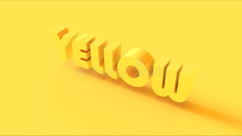 Bright Yellow 3d Sign stock illustration. Illustration of realistic ...