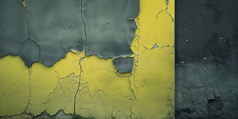 Bright Yellow and Dark Gray Textured Wall Creates a Striking Contrast ...