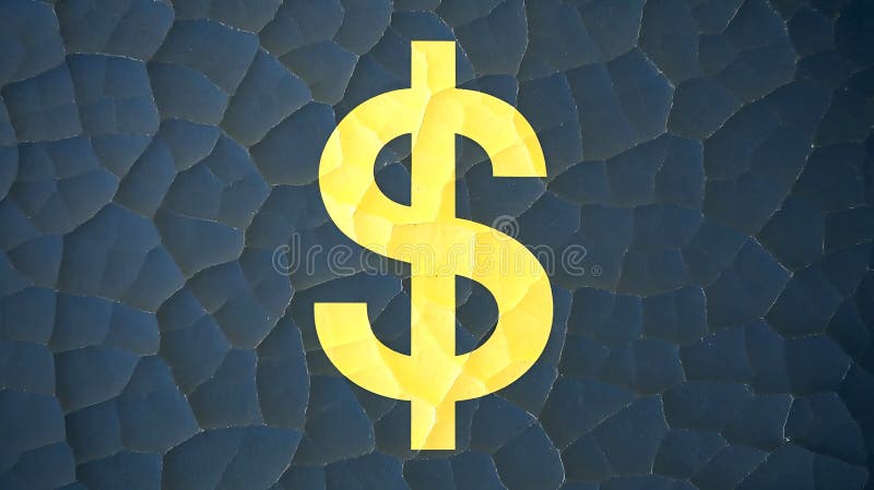Yellow Dollar Sign or Peso Sign Seamless Pattern on Green Background ...
