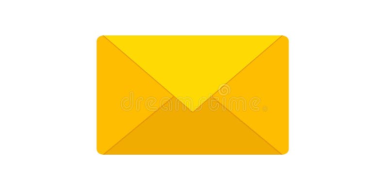 Bright Yellow Envelope Icon with Simple Design for Emails and Messages ...