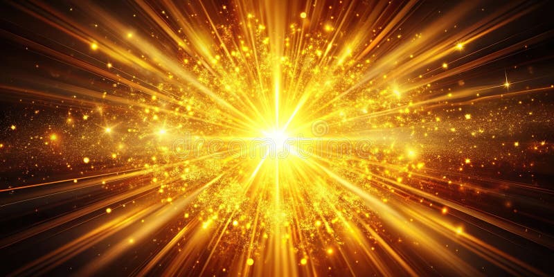 Bright Yellow Explosion of Gold and Orange Sparks on Minimalist ...