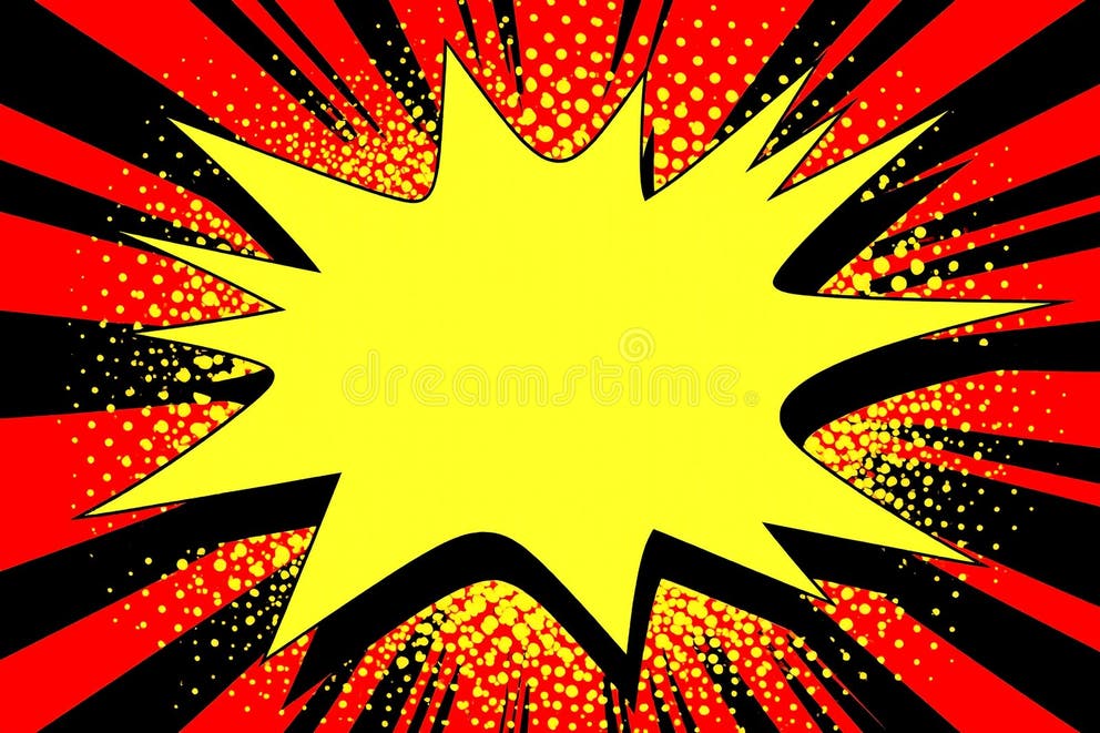 A Bright Yellow Explosion Radiates from a Bold Stock Illustration ...