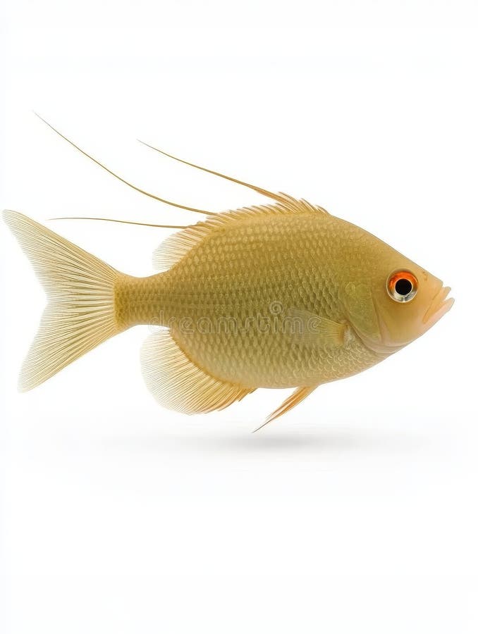 Bright Yellow Fish with Long Fins this Image Features a Bright Yellow ...