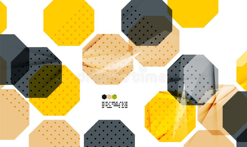 Bright Yellow Geometric Modern Design Template Stock Vector ...