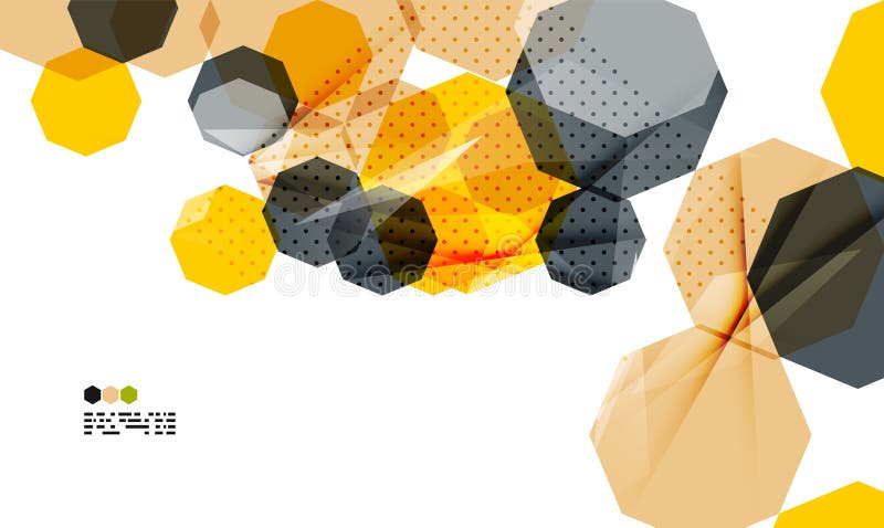 Bright Yellow Geometric Modern Design Template Stock Vector ...