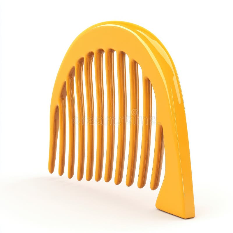 Stylish Yellow Hair Comb for Women S Hairstyle Stock Illustration ...