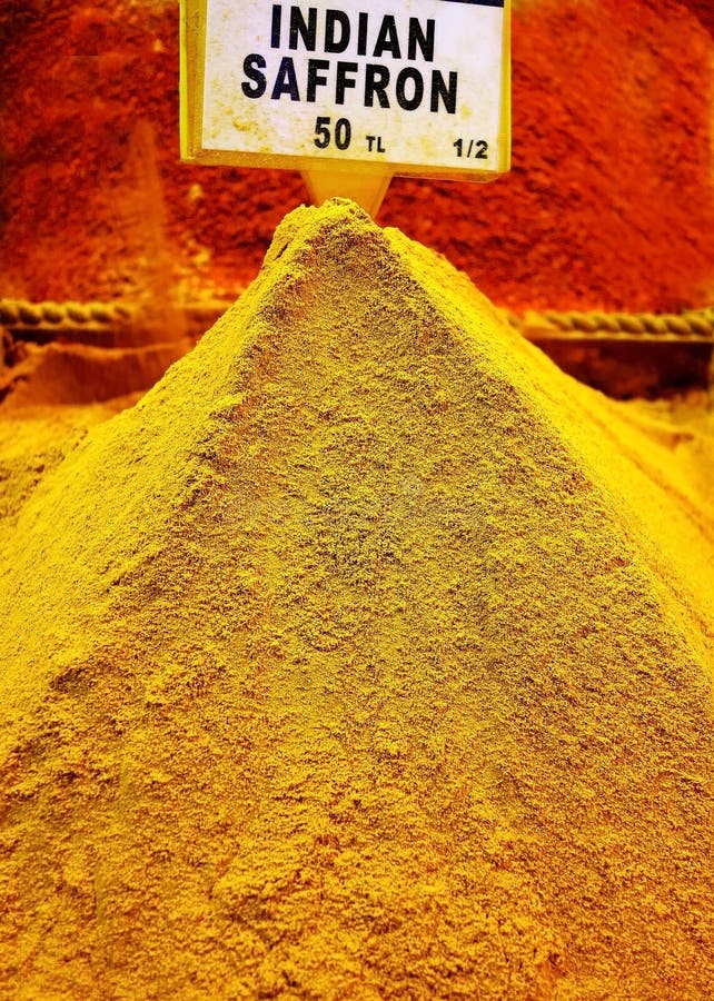 Bright Yellow Oriental Saffron Stock Photo - Image of sale, colour ...