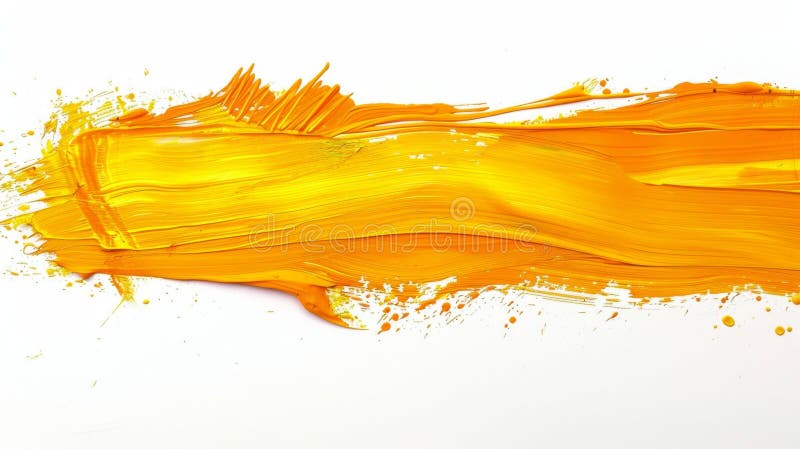 Bright Yellow Paint Stroke Generative AI Stock Photo - Image of ...