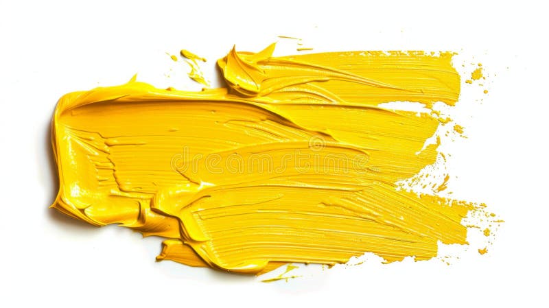 Bright Yellow Paint Swatch - Generative AI Stock Image - Image of ...