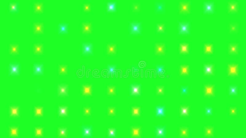 Bright Yellow Patterned Blocks on Green Screen in a Repeating Grid ...