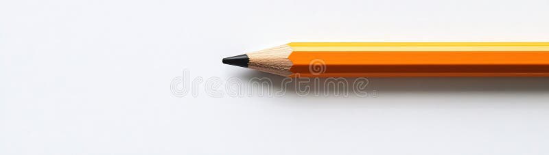 A Bright Yellow Pencil is Sitting on a Clean White Surface Stock Photo ...