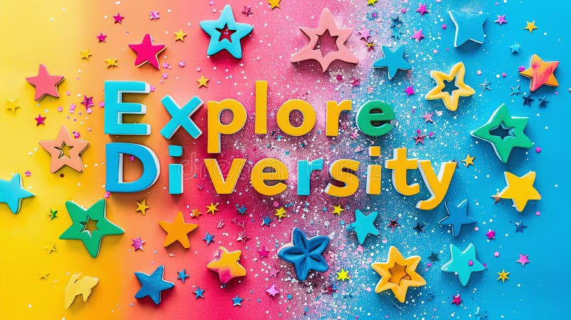 Bright Yellow Pink Gradient Background with Explore Diversity Message ...