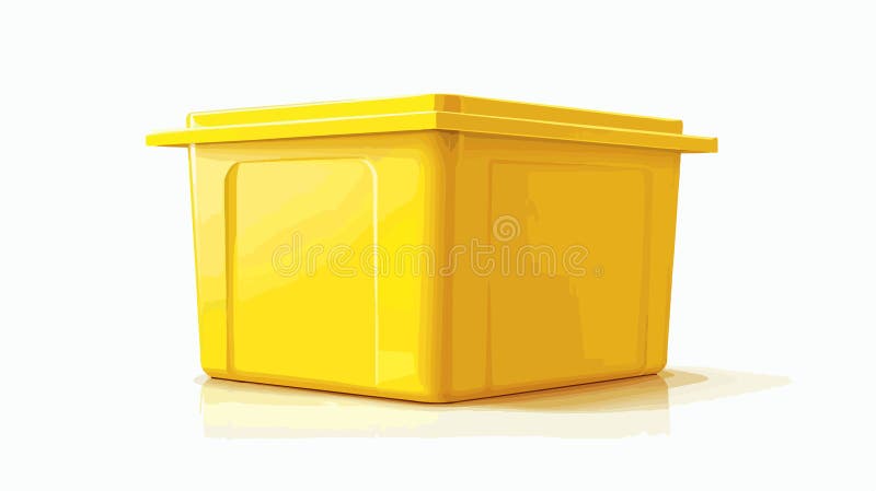 Bright Yellow Plastic Box Vector Design for Professional Use Stock ...
