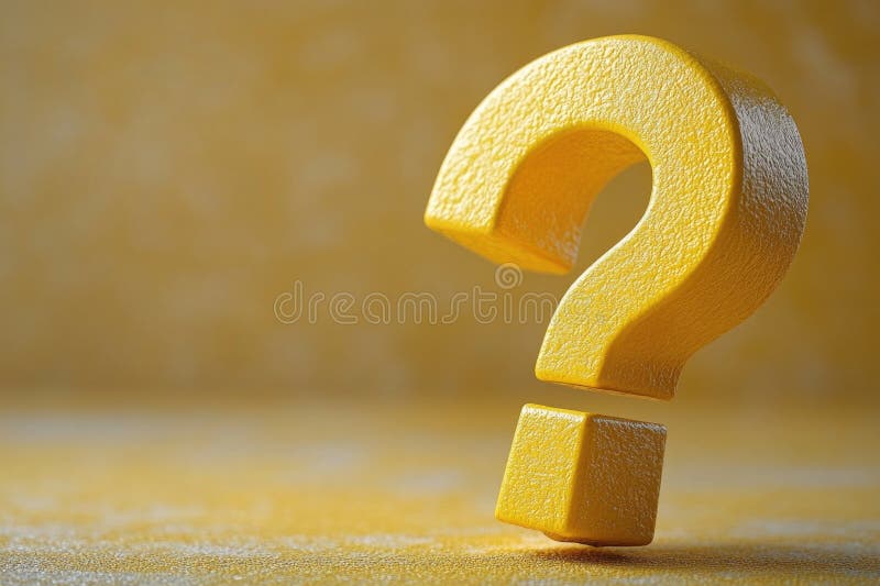 A Bright Yellow Question Mark Sitting on a Table, Often Used As a ...