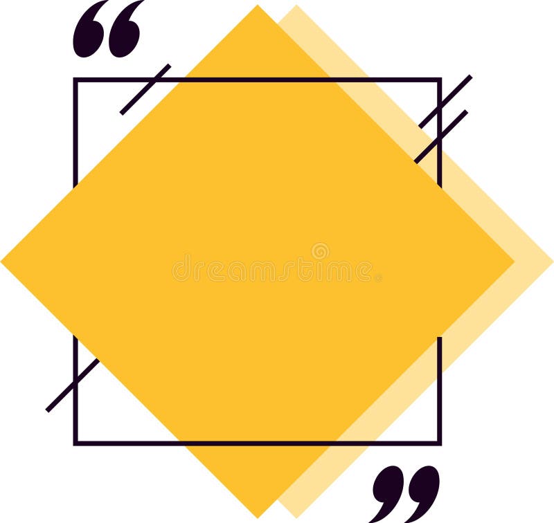 Bright Yellow Quote Box Featuring Quotation Marks, Inviting Text Input ...