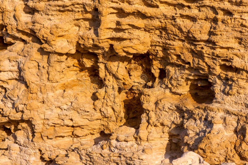 Bright Yellow Rock Surface Texture Under Sunlight. Stock Photo - Image ...