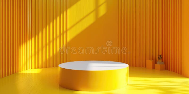 A Bright Yellow Room with a Round Table in the Center. Perfect for ...