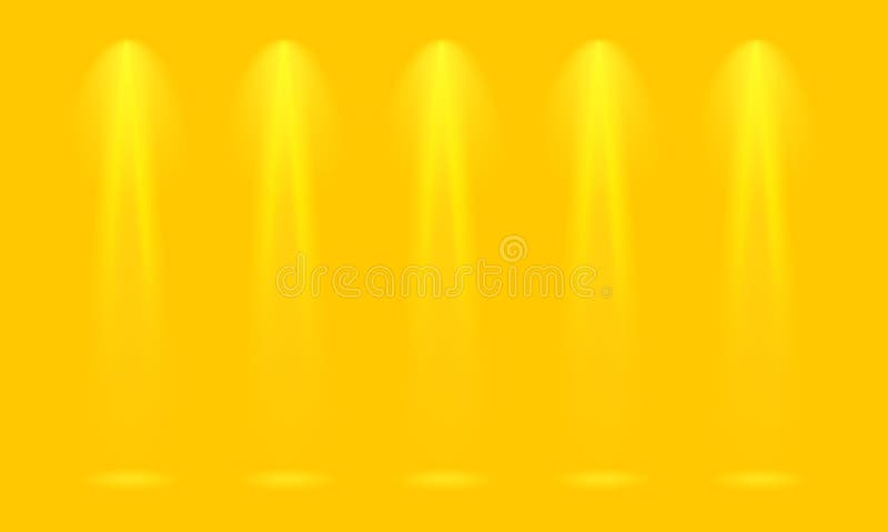 Bright Yellow Scene with Five Soft Spotlights Stock Vector ...
