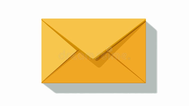 Bright Yellow Shipping Envelope Isolated on White Background ...