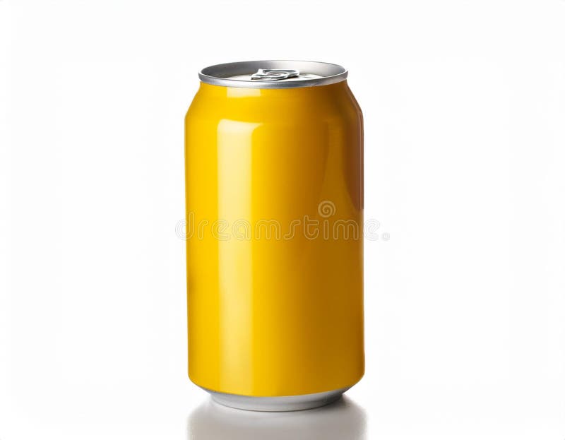 Yellow Soda Can stock illustration. Illustration of colorful - 336081069