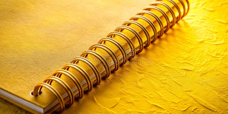 Bright Yellow Spiral Notebook Inspiring Study Setup for BacktoSchool ...