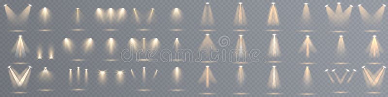 Bright Yellow Spotlight Effects Stock Illustration - Illustration of ...