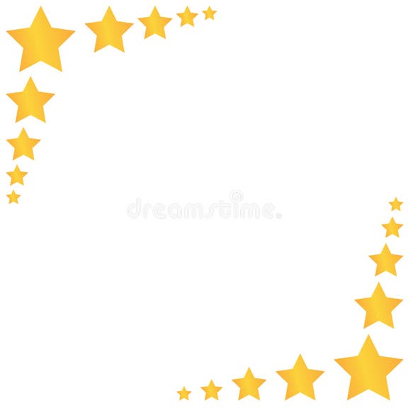 Bright Yellow Shiny Star Border Template, Vector Illustration Stock ...