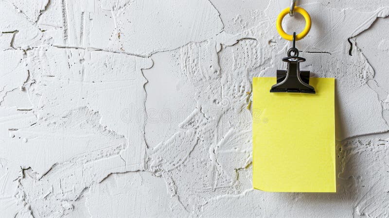 Bright Yellow Sticky Note for Reminders or Messages, Isolated on a ...