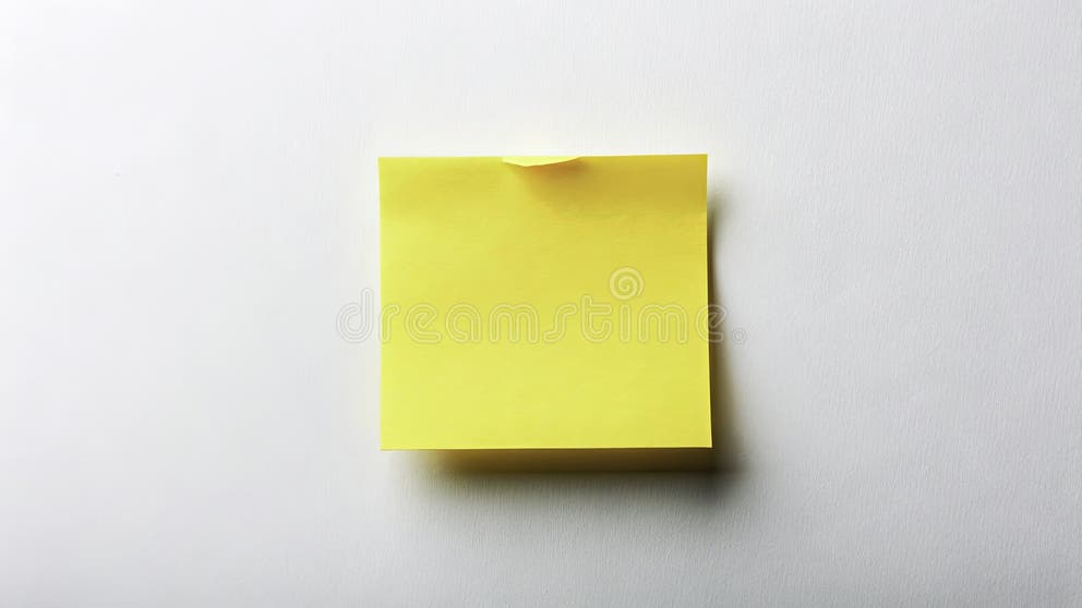 Bright Yellow Sticky Note on White a Simple Visual Tool for Enhanced ...