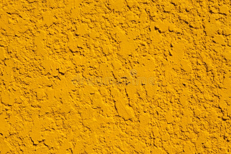 Bright Yellow Stucco Wall. Background Stock Image - Image of dirty ...