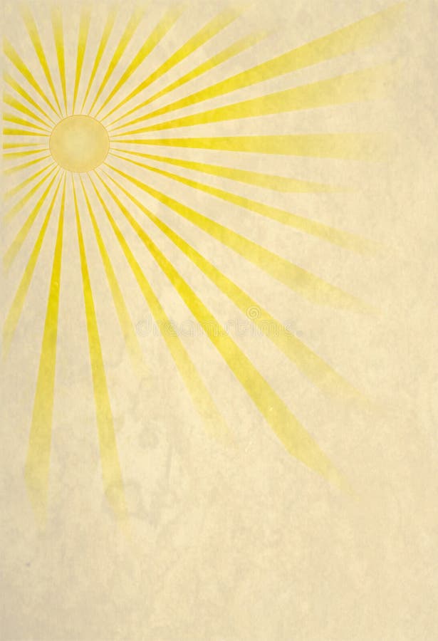 A Bright Yellow Sun-rays on Yellow Grunge Background Stock Illustration ...
