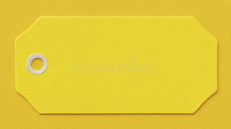 Bright Yellow Tag on Vibrant Yellow Background Stock Illustration ...