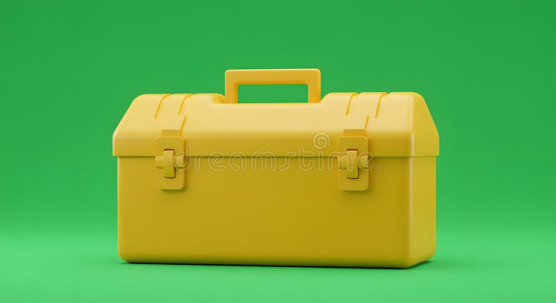 Yellow Toolbox Green Background Storage Organization Stock Photos ...