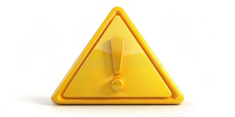 Bright Yellow Triangle with Exclamation Point a Bold and ...