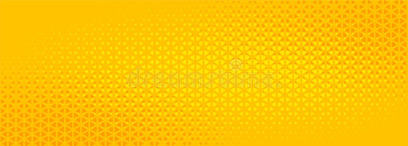 Bright Yellow Triangle Halftone Abstract Banner Design Stock Vector ...