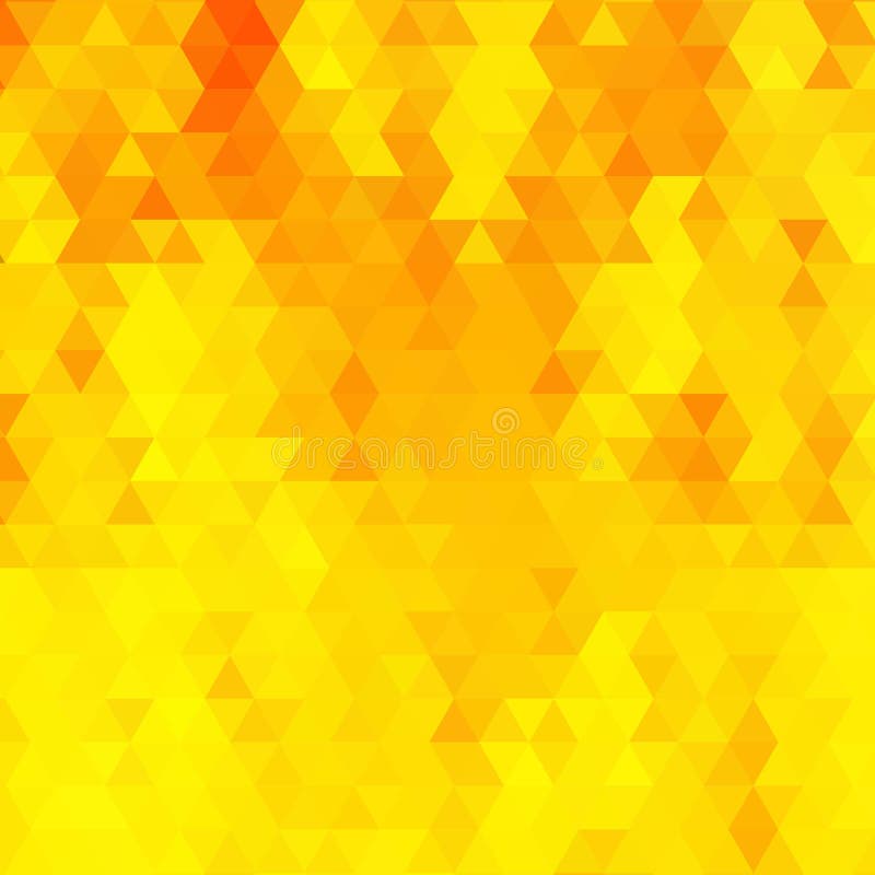 Bright Yellow Triangular Background. Mosaic Style Stock Illustration ...