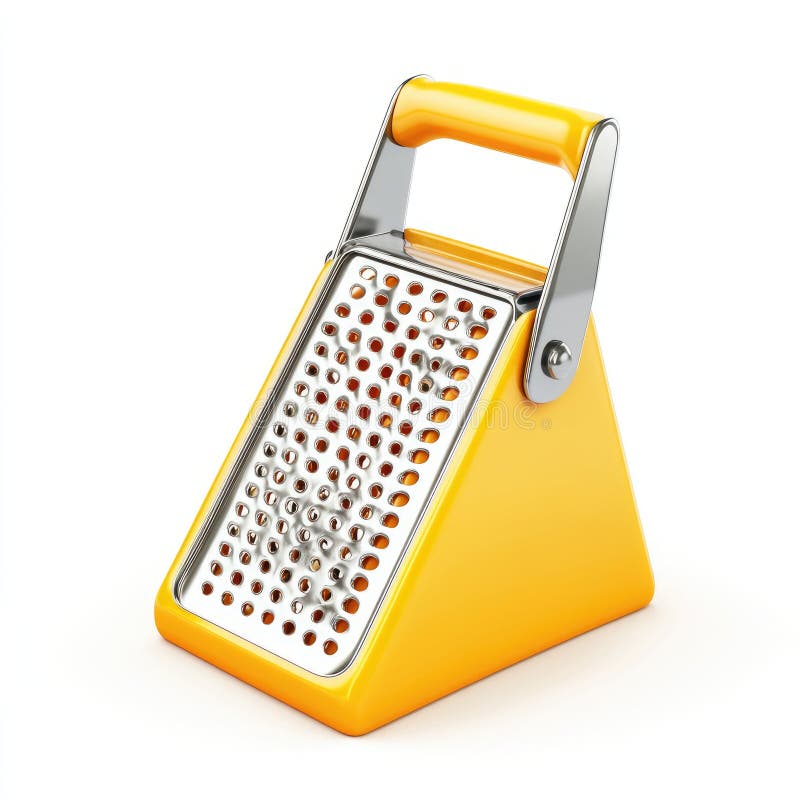 Stylish Yellow Triangular Cheese Grater for Kitchen Stock Illustration ...