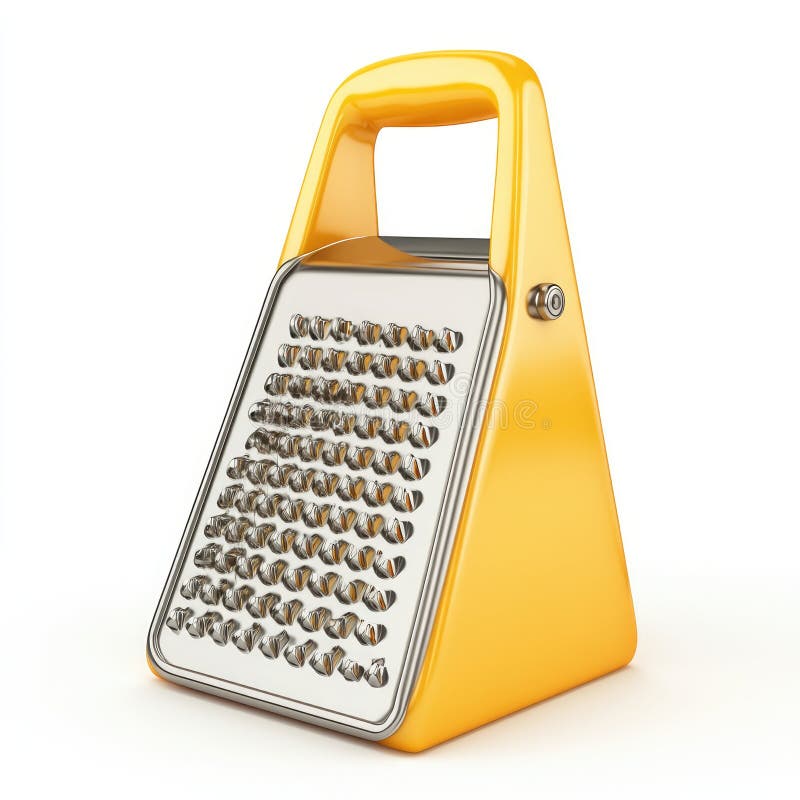 Yellow Triangular Cheese Grater for Kitchen Cooking Stock Illustration ...