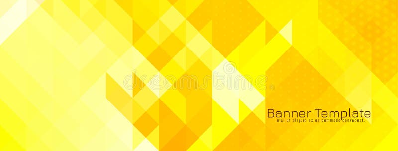 Bright Yellow Triangular Pattern Mosaic Design Banner Stock Vector ...
