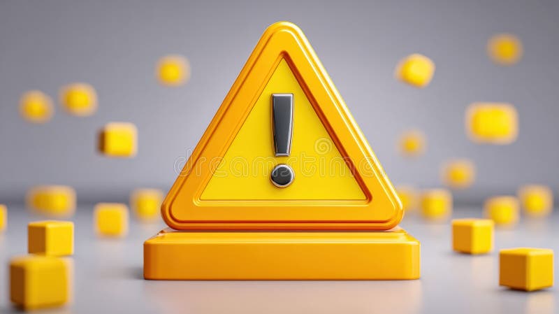 Yellow Warning Sign Symbol for Safety Alert and Caution Displayed with ...