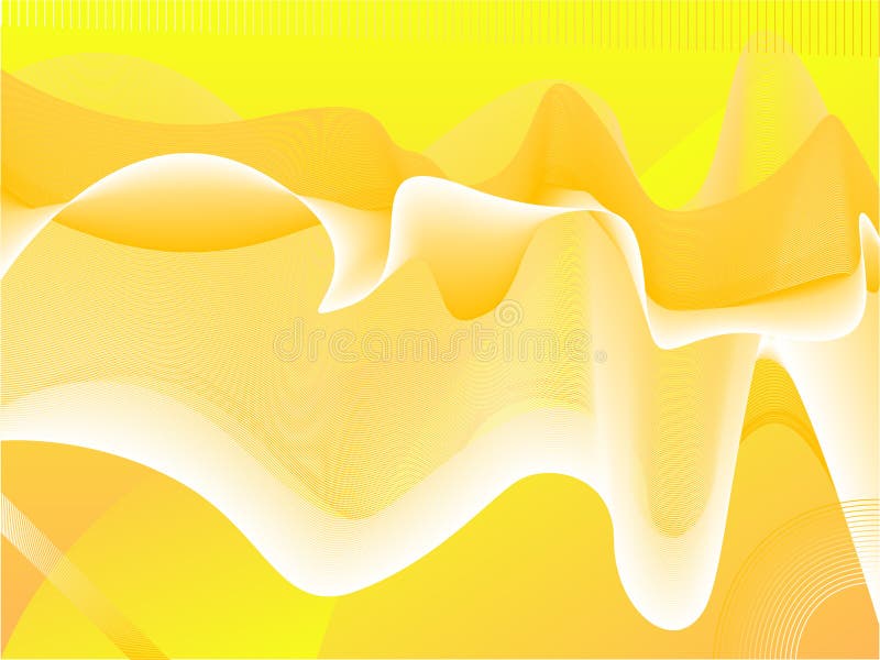 Bright Yellow Wavy Background Stock Vector - Illustration of vector ...