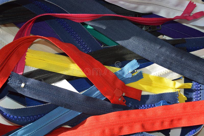 Zippers for Clothes, Different Colors. Material for Sewing and ...