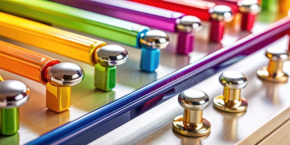 Brighten Your Kitchen with Colorful Cabinet Hardware Inspiring Pulls ...