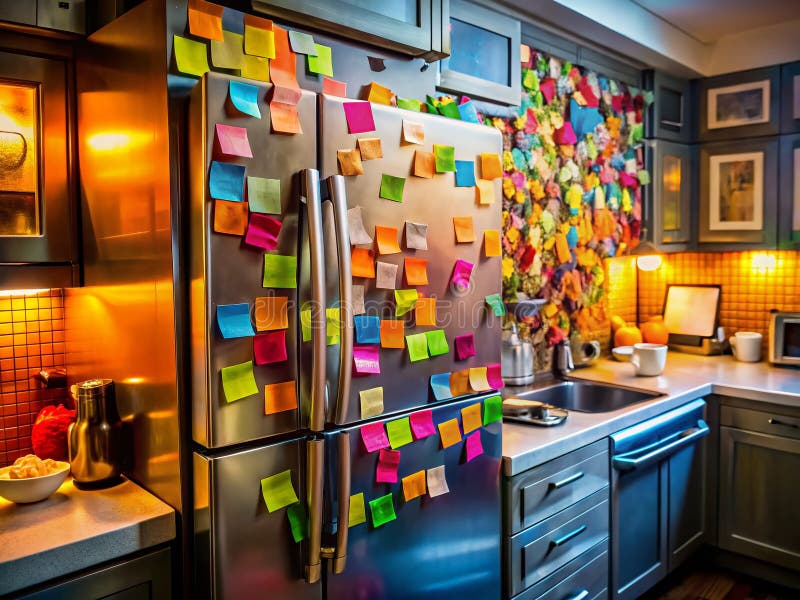 Brighten Your Kitchen with Colorful Refrigerator Notes a Panoramic View ...